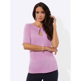 CR&Eacute;ATION L CREATION L Damen Langarmshirt "Modal-Shirt", lila, Gr. 44, unifarben, 95% Modal, 5% Elasthan, Shirts
