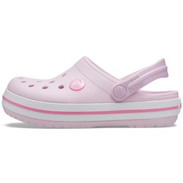 Crocs Kinder Clog "Crocband Clog K", Gr. 30, rosa, Croslite , kontrastfarbene Details, Schuhe, Sommerschuh, Schlappen, Hausschuh, Badeschuh mit