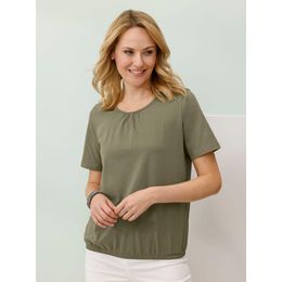 Kurzarmshirt Classic Basics "Kurzarm-Shirt", Damen, Gr. 48, khaki, 100% Baumwolle, unifarben, Rundhals, Shirts