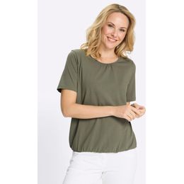 Classic Basics Damen Kurzarmshirt "Kurzarm-Shirt", gr&uuml;n, Gr. 38, unifarben, 100% Baumwolle, Shirts