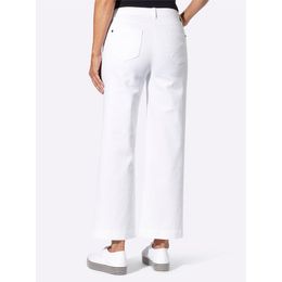 Inspirationen Damen 7/8-Jeans, wei&szlig;, Gr. 44, unifarben, 76% Baumwolle, 22% Polyester, 2% Elasthan, Jeans