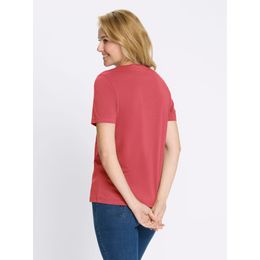 Classic Basics Damen Kurzarmshirt "Kurzarm-Shirt", rosa, Gr. 54, unifarben, 100% Baumwolle, Shirts