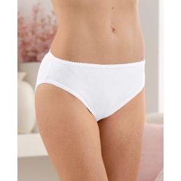 Damen Slip, Gr. 36, wei&szlig;, 100% Baumwolle, Unterhosen
