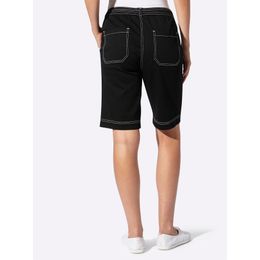Classic Basics Damen Jeansbermudas, schwarz, Gr. 36, unifarben, 98% Baumwolle, 2% Elasthan, Jeans