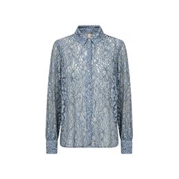 soyaconcept Damen Blusentop "Soya Concept Shirt SC-NILLA 2"6760c flint blau combi, Gr. S, Obermaterial: 38% Baumwolle, 32% Nylon, 30% Polyester,