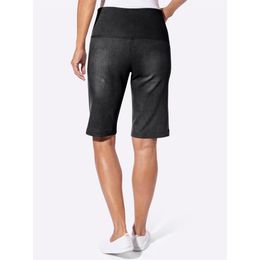 Casual Looks Damen Jeansbermudas, schwarz, Gr. 48, unifarben, 81% Baumwolle, 17% Polyester, 2% Elasthan, Jeans