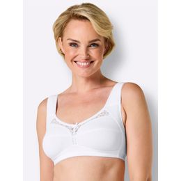 w&auml;schepur W&Auml;SCHEPUR Damen B&uuml;gelloser BH, Gr. 80, wei&szlig;, 95% Baumwolle, 5% Elasthan, BHs