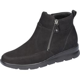 Waldl&auml;ufer WALDL&Auml;UFER Damen Schlupfboots "H-BRUNI", Gr. 4,5, schwarz, Nubukleder, unifarben, Schuhe, Winterboots, Stiefelette, Bequemschuh in Komfortweite G (=