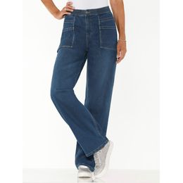 Bequeme Jeans Classic Basics, Damen, Gr. 38, Normalgr&ouml;&szlig;en, blau, stone, washed, 81% Baumwolle, 17% Polyester, 2% Elasthan, unifarben, lang, Jeans