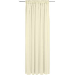 Vorhang WIRTH, B:141cm H:175cm, beige, Jacquard, Baumwolle, Polyester, Wohnzimmer, Gardinen, "Sunday", nach Ma&szlig;