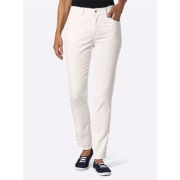Classic Basics Damen Bequeme Jeans, wei&szlig;, Gr. 50, unifarben, 97% Baumwolle, 3% Elasthan, Jeans