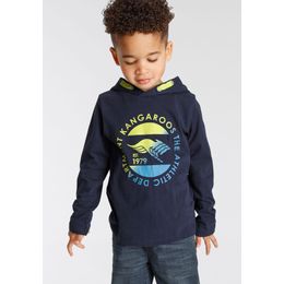 Kangaroos Jungen Langarmshirt "Shirt f&uuml;r kleine Jungen", blau, Gr. 140, bedruckt, Jersey, Obermaterial: 100% Baumwolle. Kapuzenfutter: 100%