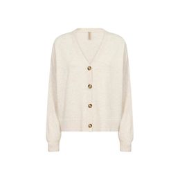 Cardigan soyaconcept "Soya Concept Cardigan SC-NICOLINE 2", Damen, Gr. XL, 91620 cream melange, Obermaterial: 32% Polyester, 36% Nylon, 16% Wolle, 16% Polyacryl, Strickjacken
