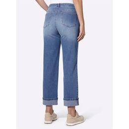 Heine Damen Bequeme Jeans, blau, Gr. 42, unifarben, 99% Baumwolle, 1% Elasthan, Jeans