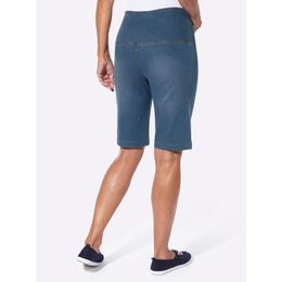 Casual Looks Damen Jeansbermudasblau, bleached, Gr. 38, unifarben, 81% Baumwolle, 17% Polyester, 2% Elasthan, Jeans