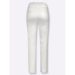 Casual Looks Damen Schlupfjeans, wei&szlig;, Gr. 23, unifarben, 97% Baumwolle, 3% Elasthan, Jeans