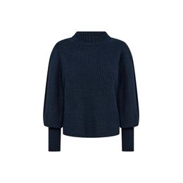 soyaconcept Damen Strickpullover "Soya Concept Sweater SC-NESSIE 60"96799 blau iris melange, Gr. M, Obermaterial: 49% Polyacryl, 26% Wolle, 22%