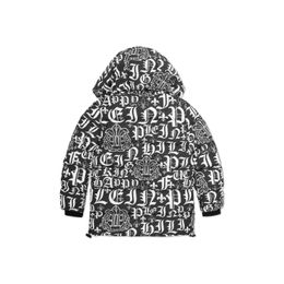Philipp Plein Herren Winterjacke "Gothic Plein", schwarz, Gr. 8, Obermaterial: 100% Polyester. Futter: 100% Polyester. F&uuml;llung: 100% Polyester, Jacken