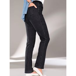 Classic Basics Damen Stretch-Jeans, schwarz, Gr. 36, unifarben, 84% Baumwolle, 15% Polyester, 1% Elasthan, Jeans