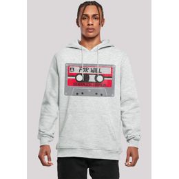 F4NT4STIC Herren Kapuzenpullover "Stranger Things Cassette For Will Netflix", grau, Gr. L, Obermaterial: 65% Baumwolle, 35% Polyester, Pullover,