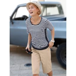 Casual Looks Damen T-Shirt "Shirt", blau, Gr. 36, bedruckt, gemustert, gestreift, mehrfarbig, 50% Baumwolle, 50% Modal, Shirts