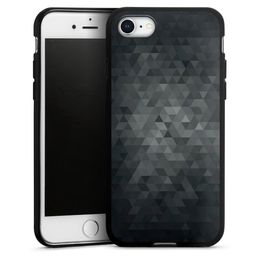 DeinDesign iPhone SE (2020) Handy Silikon H&uuml;lle Case schwarz Handyh&uuml;lle Black Triangle Muster