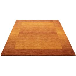 Wollteppich Theko, B:200cm H:9mm L:200cm, braun, Wolle, Wohnzimmer, Teppiche, "Gabbeh Super, Handweb, auch als L&auml;ufer erh&auml;ltlich, reine Wolle",