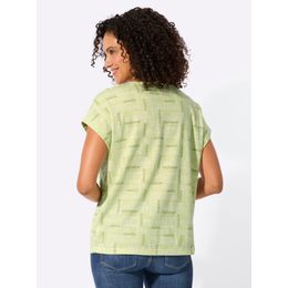 Casual Looks Damen Print-Shirt "Druck-Shirt", gr&uuml;n, Gr. 38, gemustert, mehrfarbig, 100% Baumwolle, Shirts