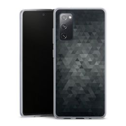 DeinDesign Galaxy S20 FE Handy Silikon H&uuml;lle Case transparent Handyh&uuml;lle Black Triangle Muster Silikon Case