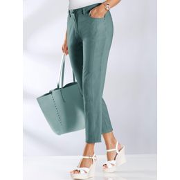 Inspirationen Damen 7/8-Jeans, gr&uuml;n, Gr. 40, unifarben, 97% Baumwolle, 3% Elasthan, Jeans