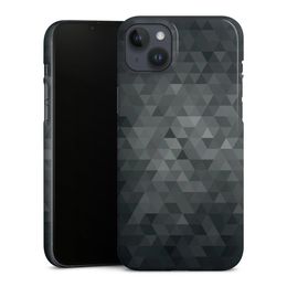 DeinDesign iPhone 14 Plus Handy Premium Case Smartphone Handyh&uuml;lle Schutzh&uuml;lle gl&auml;nzend Muster Black Triangle Premium Case