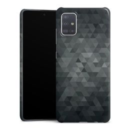 DeinDesign Galaxy A51 Handy Premium Case Smartphone Handyh&uuml;lle Schutzh&uuml;lle gl&auml;nzend Muster Black Triangle Premium Case