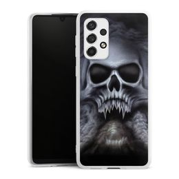DeinDesign Galaxy A33 5G Handy Silikon H&uuml;lle Case transparent Handyh&uuml;lle Halloween Totenkopf Skull Silikon Case