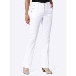 Classic Basics Damen Bequeme Jeans, beige, Gr. 26, unifarben, 97% Baumwolle, 3% Elasthan, Jeans