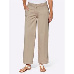 Classic Basics Damen 7/8-Jeans, beige, Gr. 40, unifarben, 100% Baumwolle, Jeans