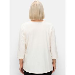 sheego Damen 3/4-Arm-Shirt "3/4-Arm-Shirt"champagner, Gr. 44, unifarben, 50% Baumwolle, 50% Modal, Shirts