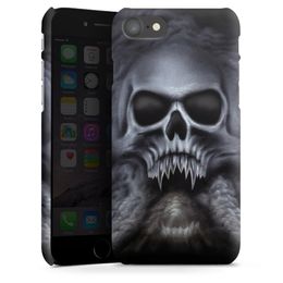 DeinDesign iPhone SE (2020) Handy Premium Case Smartphone Handyh&uuml;lle Schutzh&uuml;lle matt Halloween Totenkopf Skull Premium Case