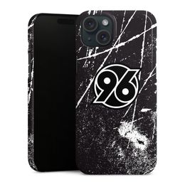 DeinDesign iPhone 15 Plus Handy Premium Case Smartphone Handyh&uuml;lle Schutzh&uuml;lle gl&auml;nzend Hannover 96 H96 Official Licensed Product Premium Case
