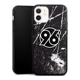 DeinDesign iPhone 12 mini Handy Slim Case extra d&uuml;nn Silikon Handyh&uuml;lle schwarz H&uuml;lle Hannover 96 H96 Official Licensed Product Silikon Slim Case