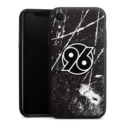 DeinDesign iPhone Xr Handy Premium Silikon H&uuml;lle Handyh&uuml;lle schwarz Case Hannover 96 H96 Official Licensed Product Silikon Premium Case