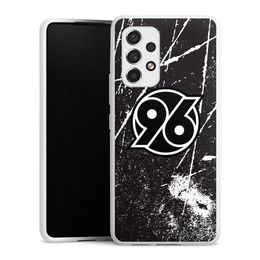 DeinDesign Galaxy A53 5G Handy Silikon H&uuml;lle Case wei&szlig; Handyh&uuml;lle Official Licensed Product H96 Hannover 96 Silikon Case