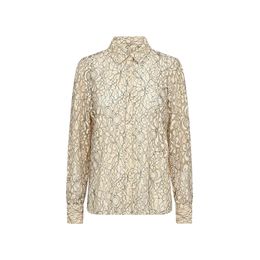 soyaconcept Damen Blusentop "Soya Concept Shirt SC-NILLA 2"8008c sand combi, Gr. L, Obermaterial: 38% Baumwolle, 32% Nylon, 30% Polyester, Blusen
