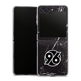 DeinDesign Galaxy Z Flip 5 Handy Hard Case Schutzh&uuml;lle transparent Smartphone Handy H&uuml;lle Official Licensed Product H96 Hannover 96 Hard Case