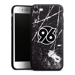 DeinDesign iPhone SE (2020) Handy Premium Silikon H&uuml;lle Handyh&uuml;lle schwarz Case Official Licensed Product H96 Hannover 96 Silikon Premium Case
