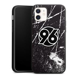 DeinDesign iPhone 12 Handy Premium Silikon H&uuml;lle Handyh&uuml;lle schwarz Case Hannover 96 H96 Official Licensed Product Silikon Premium Case