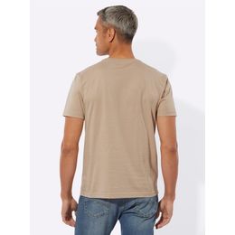 CLASSIC Herren T-Shirt "Shirt"beige, Gr. 52, gemustert, unifarben, 100% Baumwolle, Shirts