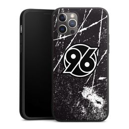 DeinDesign iPhone 12 Pro Handy Premium Silikon H&uuml;lle Handyh&uuml;lle schwarz Case Hannover 96 H96 Official Licensed Product Silikon Premium Case