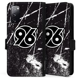 DeinDesign Galaxy S20 Handy Klapph&uuml;lle Handyh&uuml;lle aus Kunst Leder schwarz Flip Case Hannover 96 H96 Official Licensed Product Sideflip mit Lasche