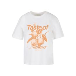 MISS TEE Damen T-Shirt "Miss Tee The Taste Of Summer Tee"wei&szlig;, Gr. XL, bedruckt, 100% Baumwolle, Shirts
