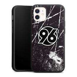 DeinDesign iPhone 12 mini Handy Premium Silikon H&uuml;lle Handyh&uuml;lle schwarz Case Hannover 96 H96 Official Licensed Product Silikon Premium Case